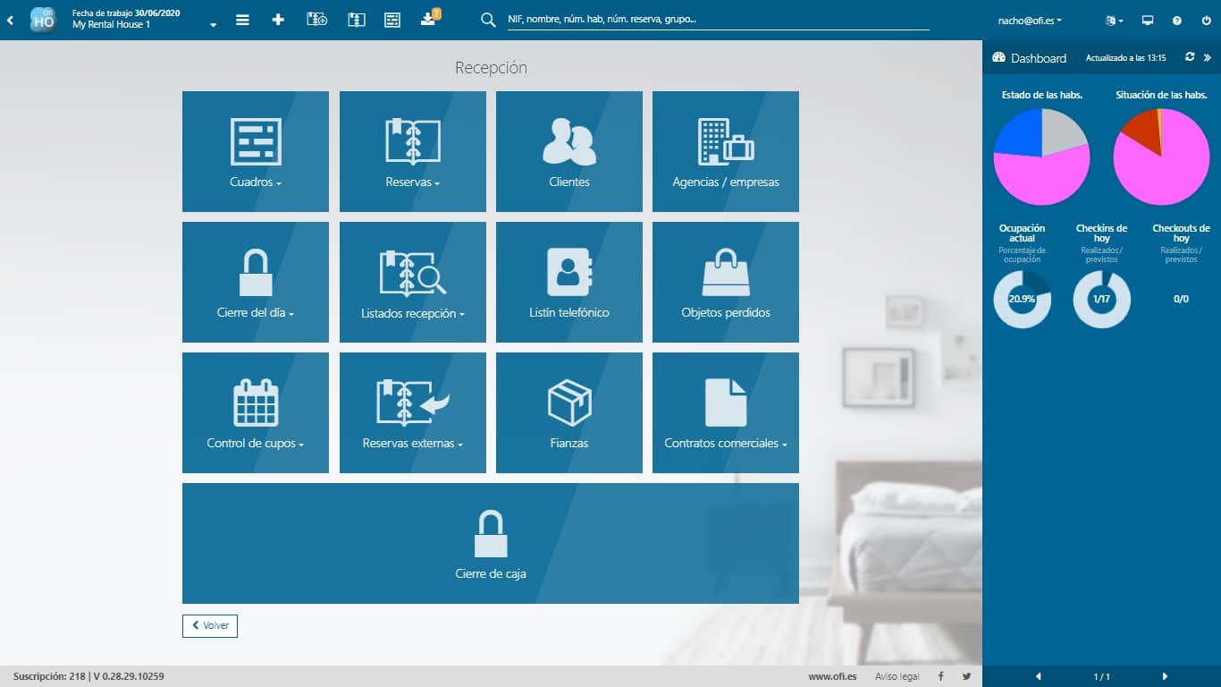 Software para recepción de Hoteles | PMS gestión hotelera | OfiHotel